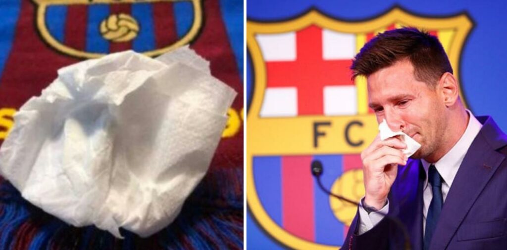 Lionel Messi’s Tear Soaked Tissue Is up for Sale at $1 Million and We ...