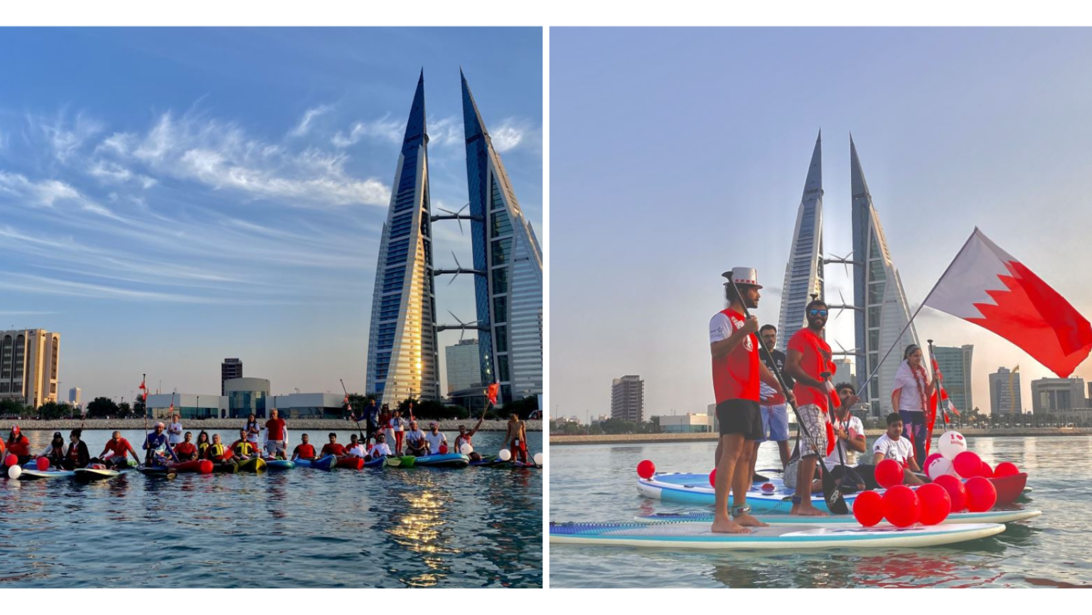 National Day! Paddle While Watching the Drone and Light Show at Bahrain ...