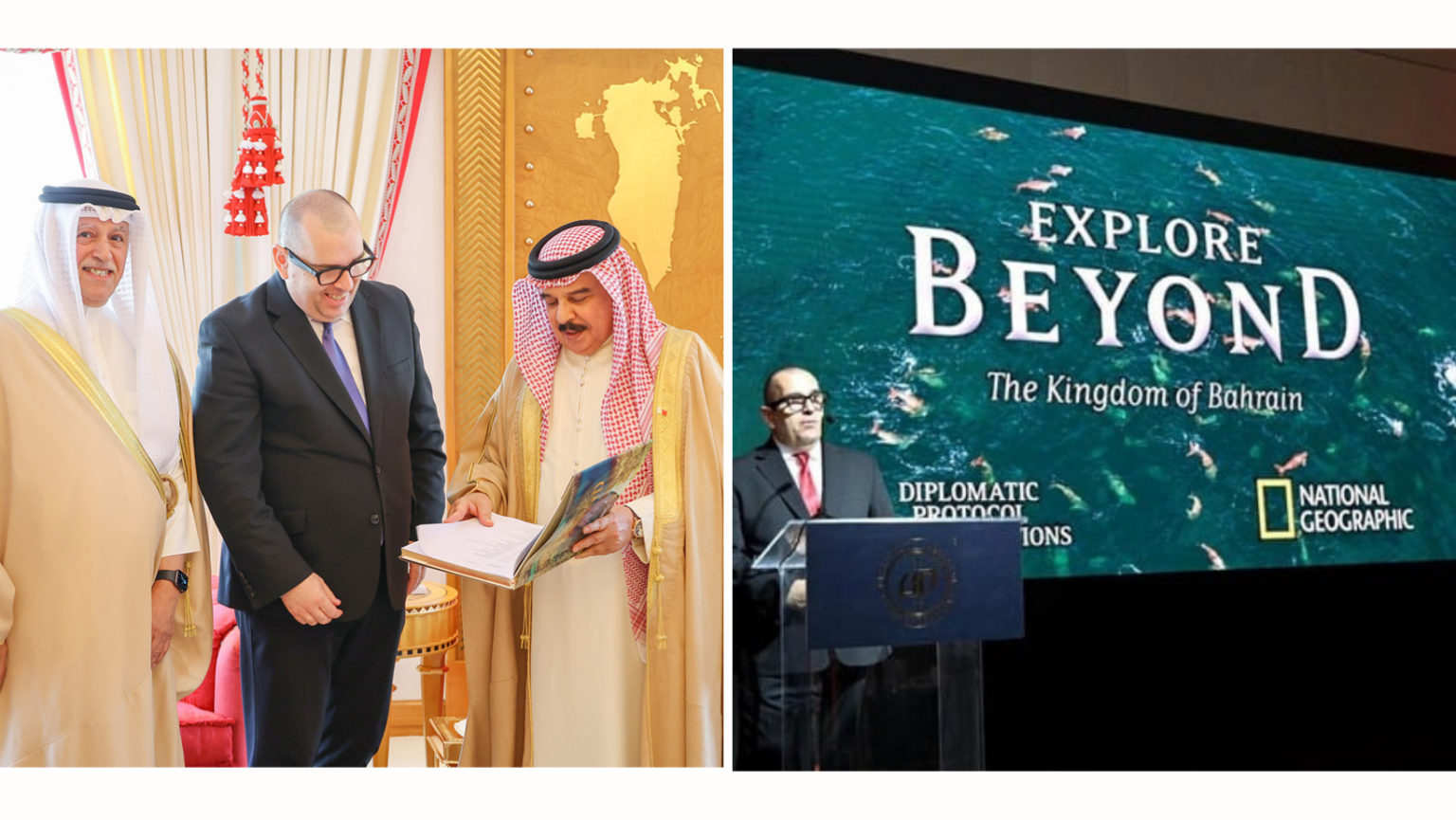 HM King Hamad Was Presented the “Explore Beyond” Book At Al Sakhir ...